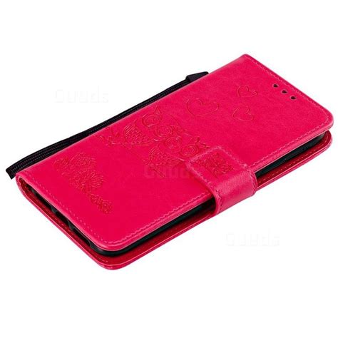 Embossing Owl Couple Flower Leather Wallet Case For Iphone 11 61 Inch