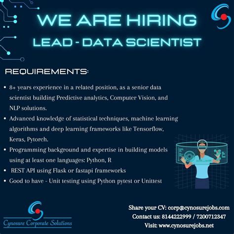 Cynosure Corporate Solutions On Linkedin Jobs Jobopening Chennaijobs Datascience Nlp