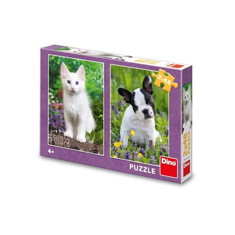 Puzzle Catel Si Pisica 2x48 Piese Dino Toys