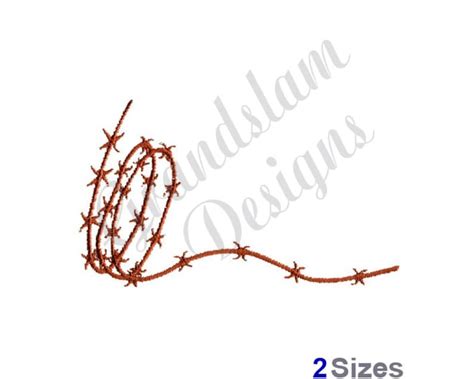 Barbed Wire Machine Embroidery Design Etsy