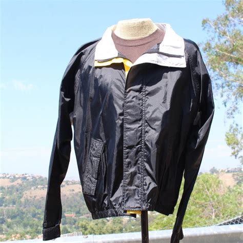 Black Windbreaker Etsy