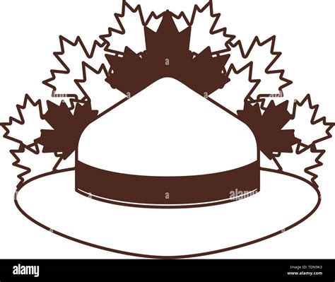 Maple Leaf Hat And Canada Design Stock Vector Image And Art Alamy