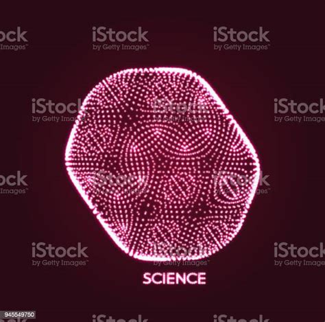도트와 개체 분자 격자입니다 3d 기술 스타일 입자입니다 벡터 일러스트입니다 화학 및 과학에 대 한 미래의 연결 구조입니다 0