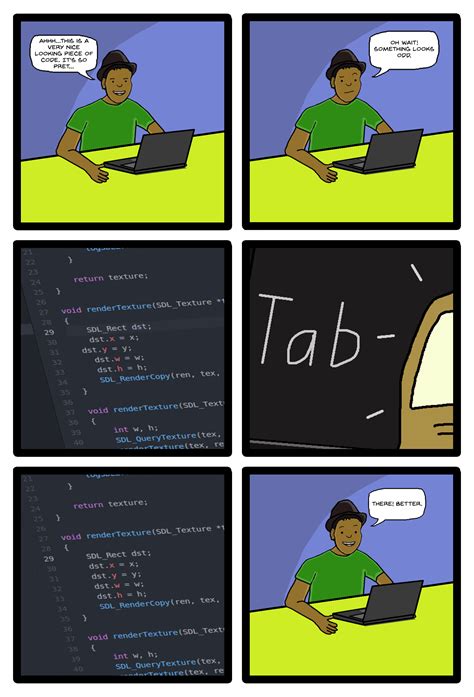 Comic Strip 2 Coders Ocd Indentations Sean Ballais