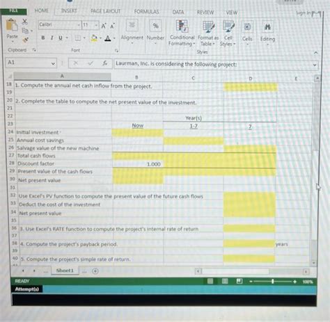 Solved FILE HOME INSERT PAGE LAYOUT FORMULAS DATA REVIEW Chegg