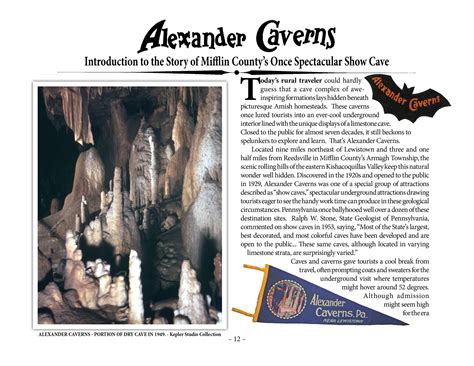 Alexander Caverns Mifflin Countys Once Spectacular Show Cave Books