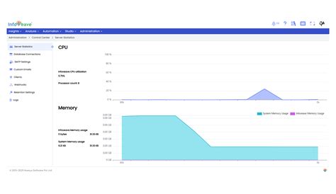 Server Statistics Infoveave Help