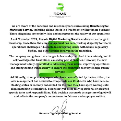 Administrator Rdms On Linkedin Rdms Public Statement