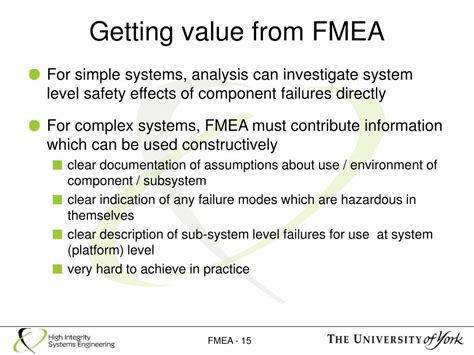 Ppt Safety Analysis Techniques 1 Failure Modes And Effects Analysis