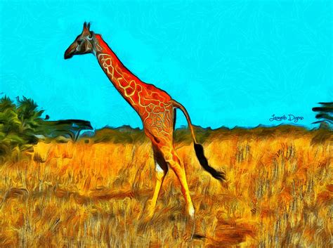 Monogiraffe Da Digital Art By Leonardo Digenio Fine Art America