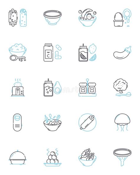 Coffee Shop Linear Icons Set Caffeine Latte Espresso Mocha Barista