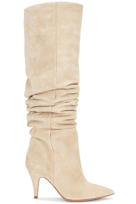 Khaite River Knee High Boot In Nude Fwrd