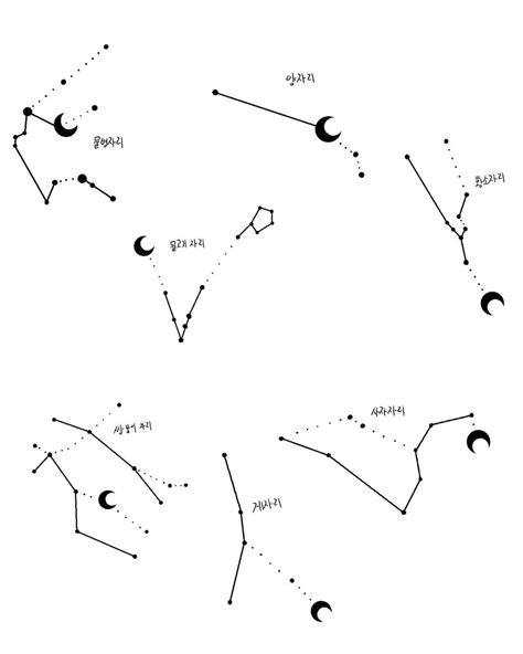 Tattooisthayoon On Instagram 별자리 타투 도안입니다 이벤트로 개당 4만원에 작업하고 있습니다~⭐🌟🌌별자리타투 별 라인타투 별자리타투도안