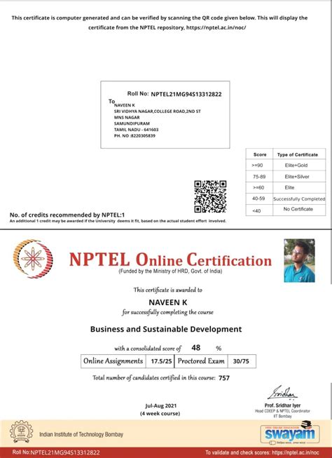 Naveen K On Linkedin Completed My Online Certification Course In Nptel