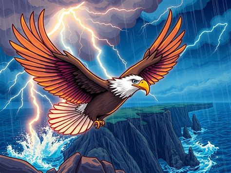Whimsical Dr Seuss Inspired Eagle Soars Through P Ai Art