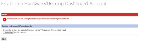 Windows Winqual Why Would Wer Not Accept Code Signing Certificates Stack Overflow