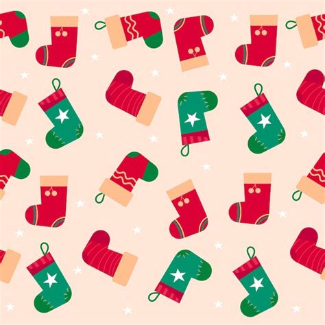 Premium Vector Christmas Pattern Of Different Socks Vector