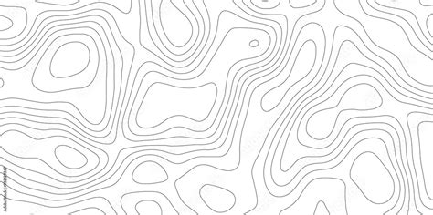 White Simple Topography Design With Slim Stroke Vector Format