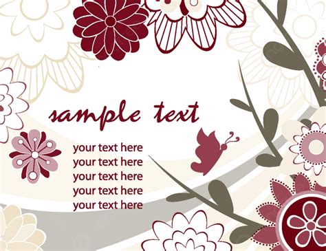 복고풍 꽃 배경 벡터 일러스트 레이 션 요약 모조품 나비 배경 일러스트 및 사진 무료 다운로드 Pngtree