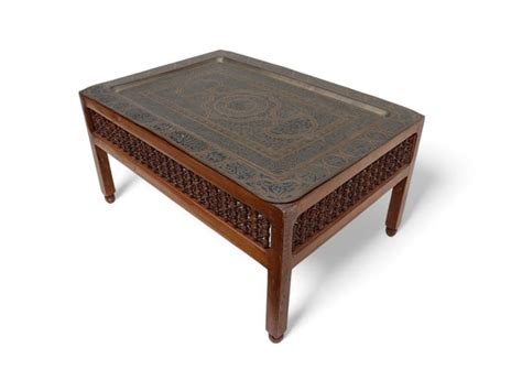 Islamic Mamluk Cairoware Tray Table 1890s For Sale At Pamono