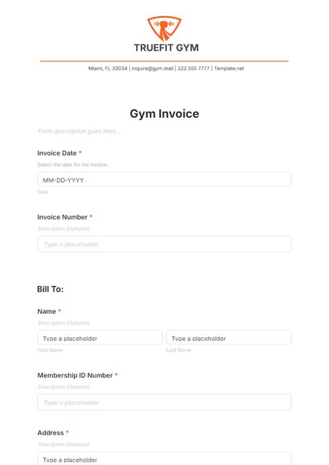 Free Gym Membership Form Template To Edit Online