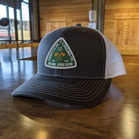 Unofficial Logging Trail Badge Hat Unofficial Logging Co Axe