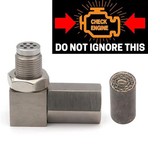 Mini Catalytic Converter 90 Degree Exhaust Pipe O2 Sensor Spacer Adapter Extension Stainless