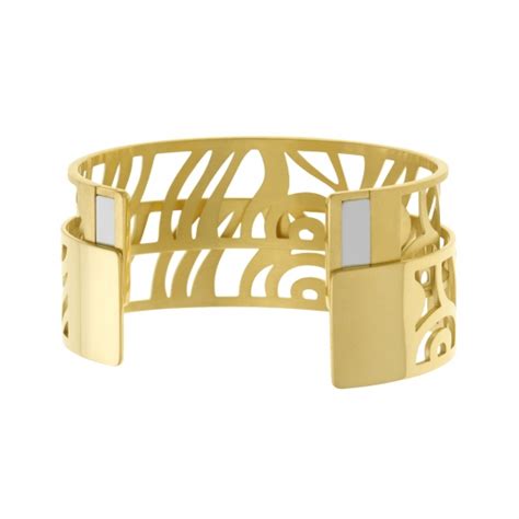 Bracelet Jonc Méli Versa En Acier Doré 20mm Longueur Pm Femme Le