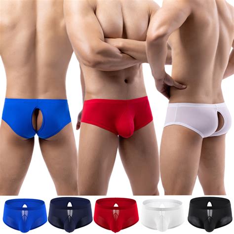 35pcs Mens Boxer Brief Sexy Open Butt Jockstrap Back Hole Underwear