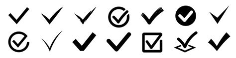 Premium Vector Check Mark Icons Confirmation Icon Set