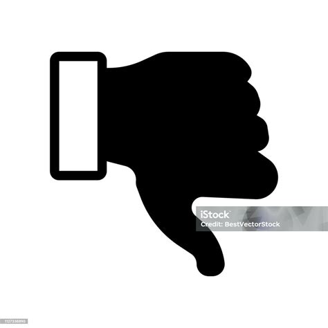 Tidak Suka Ikon Konsep Logo Trendy Dislike Pada Latar Belakang Putih