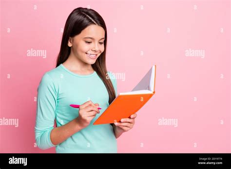 Close Up Profile Side View Portrait Of Her She Nice Attractive Pretty