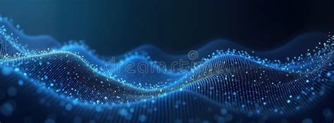 Abstract Illustration Of Futuristic Data Flow Dynamic Wave Of Particles Creates Sense Of