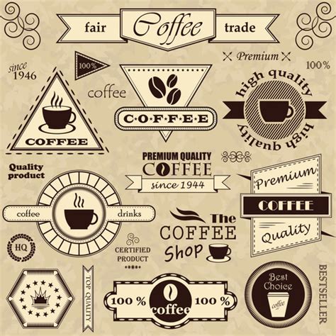 Coffee Commodity Label With Logo Design Vector Free Download