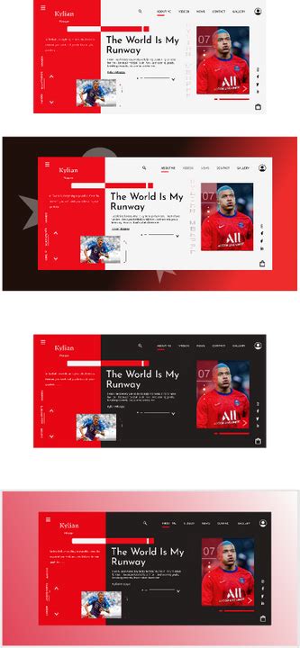 atheletic personal website landing page design figma