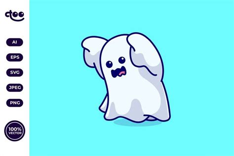 A Cartoon Ghost With An Angry Look On Its Face