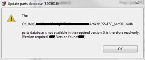 Eplan 部件库错误 更新部件数据库s205016 Eplanp8