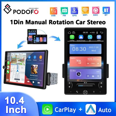 Podofo 10 4 1Din MP5 Alar Carplay Android Oto Multimedya Oynat C Manuel