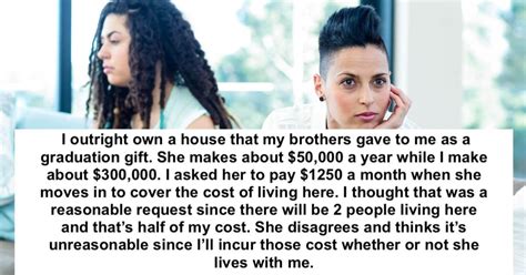Woman Who Makes X Gf S Salary Asks To Split Rent On House She Owns Aita Someecards Rent