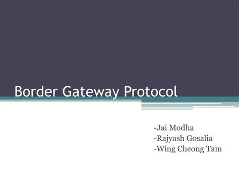PPT Border Gateway Protocol PowerPoint Presentation Free Download ID
