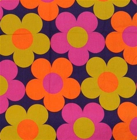 Vintage Fabric Retro Prints 70s Patterns Retro Pattern