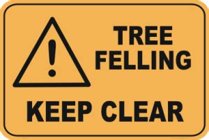 Tree Felling Keep Clear W30145 National Safety Signs