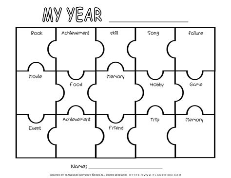 Self Reflection Fifteen Pieces Puzzle With Subjects Planerium