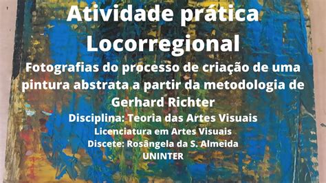 Fotos da Atividade prática Locorregional Artes Visuais YouTube