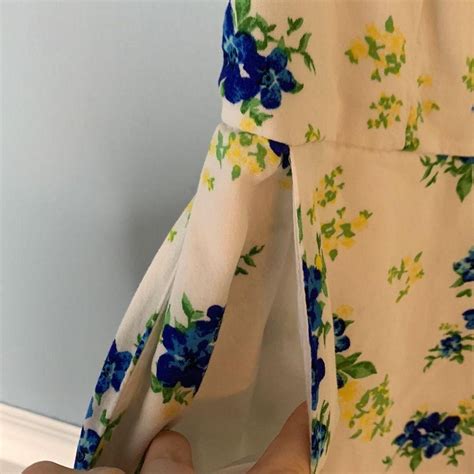 White Floral Cottage Core Spaghetti Strap Dress With Depop