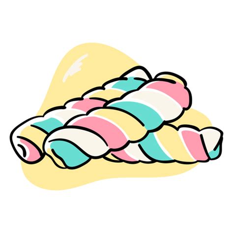 Diseño Png Y Svg De Trazo De Color De Malvaviscos Para Camisetas