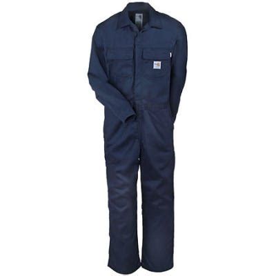 Carhartt Mens Dark Navy Flame Resistant Twill Coverall Frx010