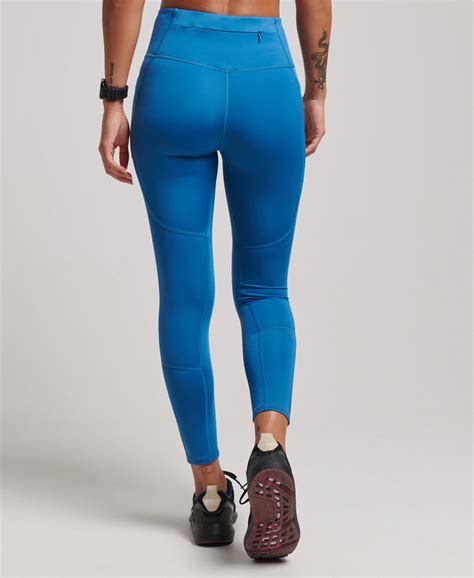 Womens Run Tight Leggings In Twilight Blue Superdry Ie