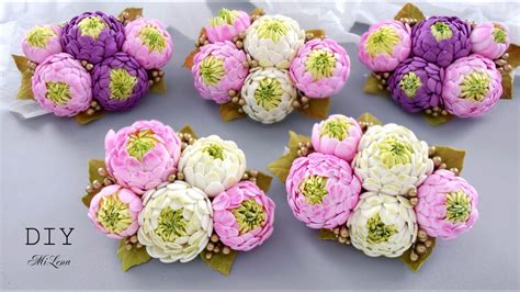 🌸 ЦВЕТЫ ИЗ ФОАМИРАНА 💥 Diy Beautiful Foam Flowers 🌸 Youtube