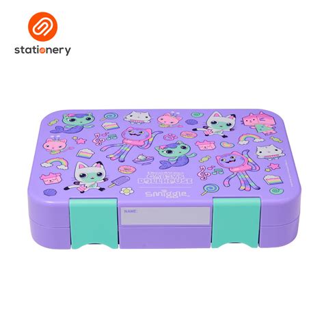 Smiggle Gabbys Dollhouse Medium Bento Lunchbox Mix Sm Stationery